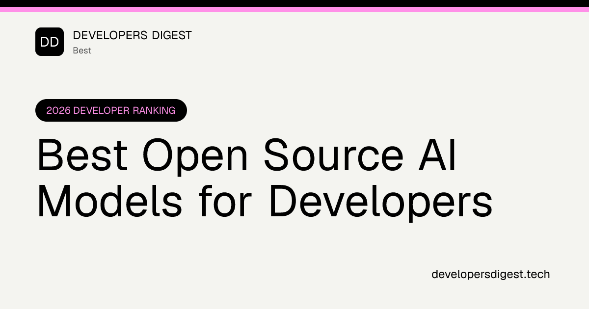 Best Open Source AI Models for Developers (2026) - Developers Digest