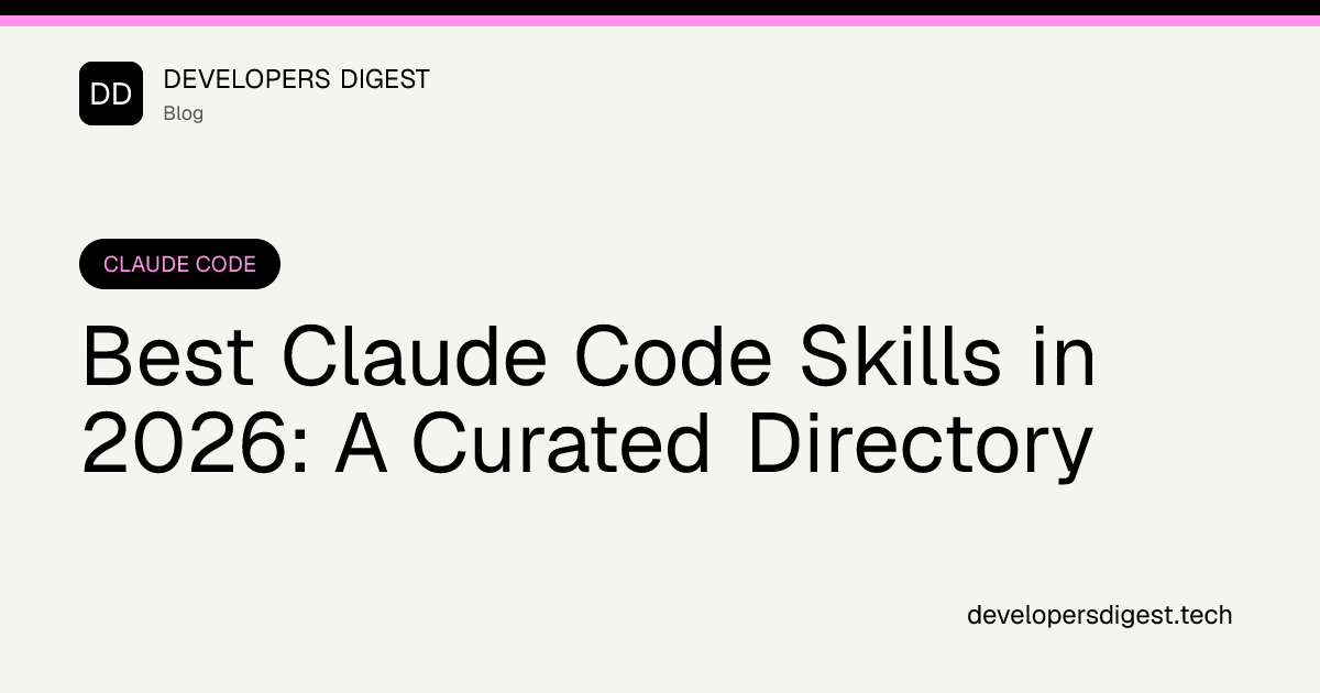 Best Claude Code Skills in 2026: A Curated Directory - Developers Digest