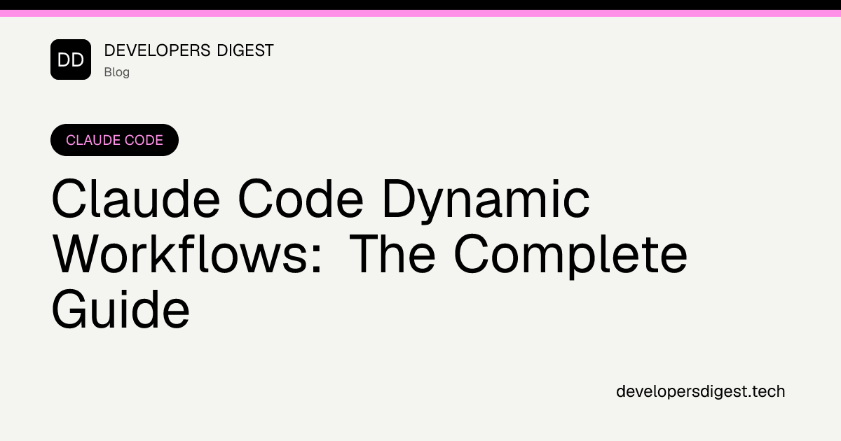 Claude Code Dynamic Workflows: The Complete Guide - Developers Digest